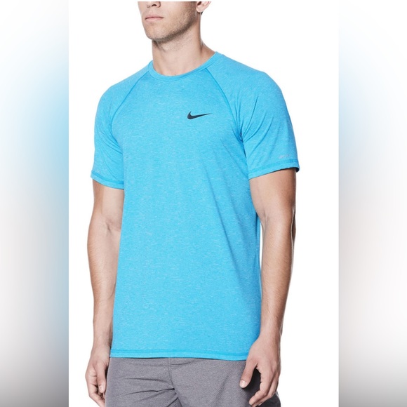 Nike | Shirts | Mens Hydroguard Drifit Stretch Upf 4 Heather Rash Guard ...